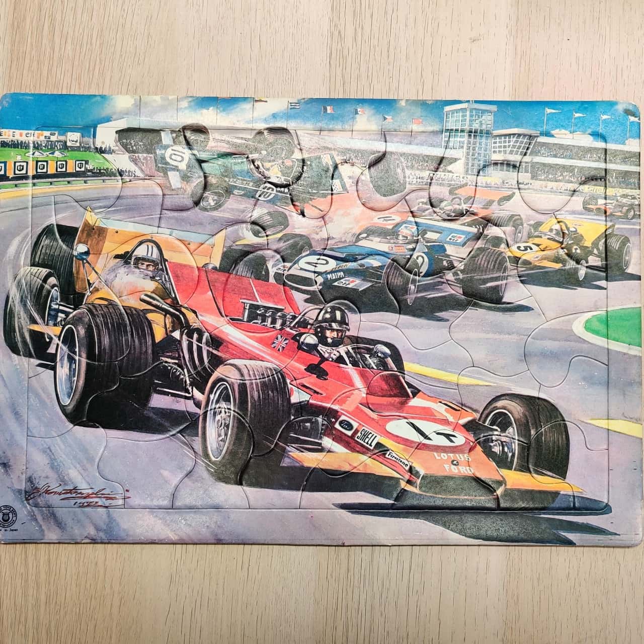 Vintage Formula One Children's Jigsaw Tray Puzzle Made In Japan(s)