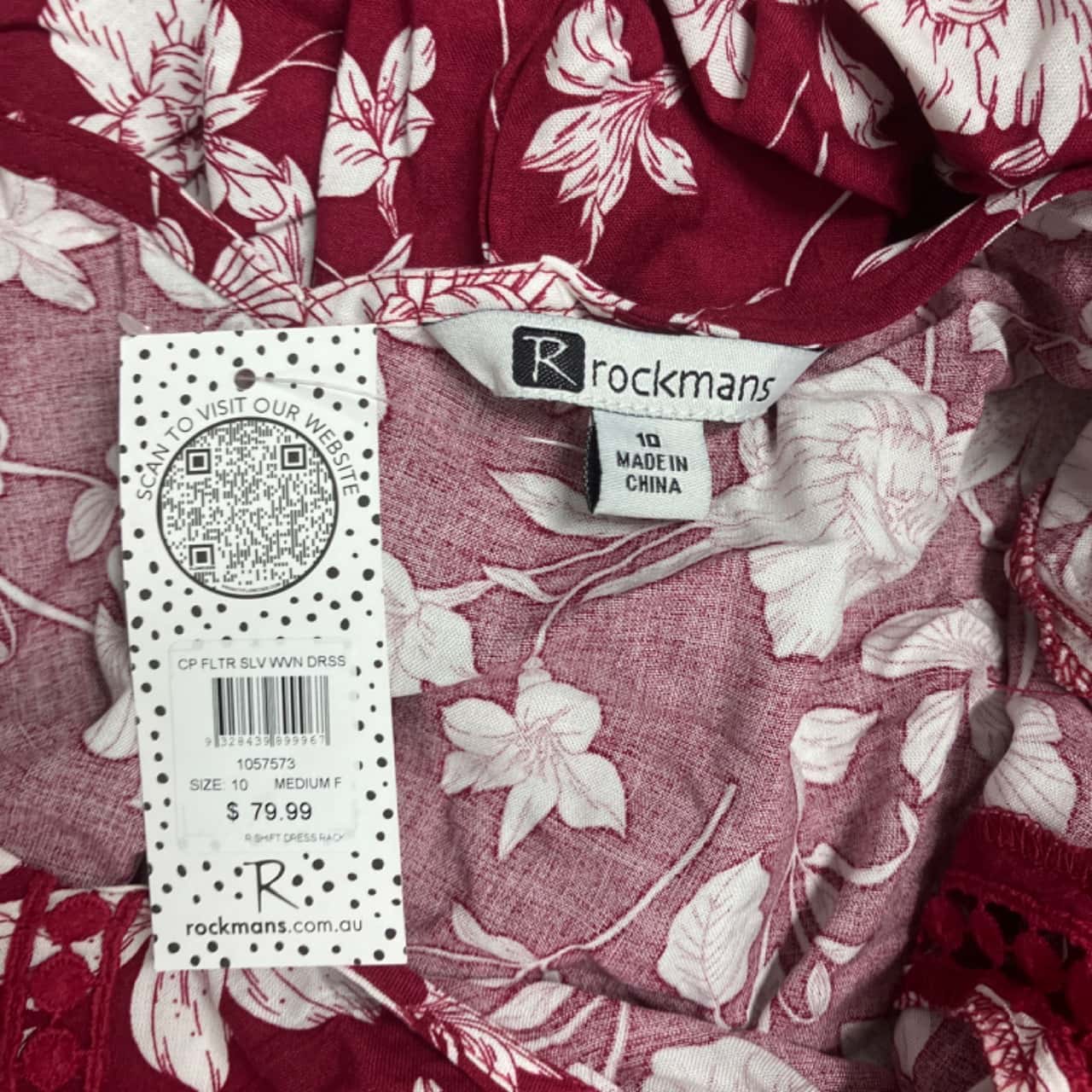 Rockmans Womens Short Sleeve Dress Size 10 Pink/Floral (BNWT $79.99)(s)