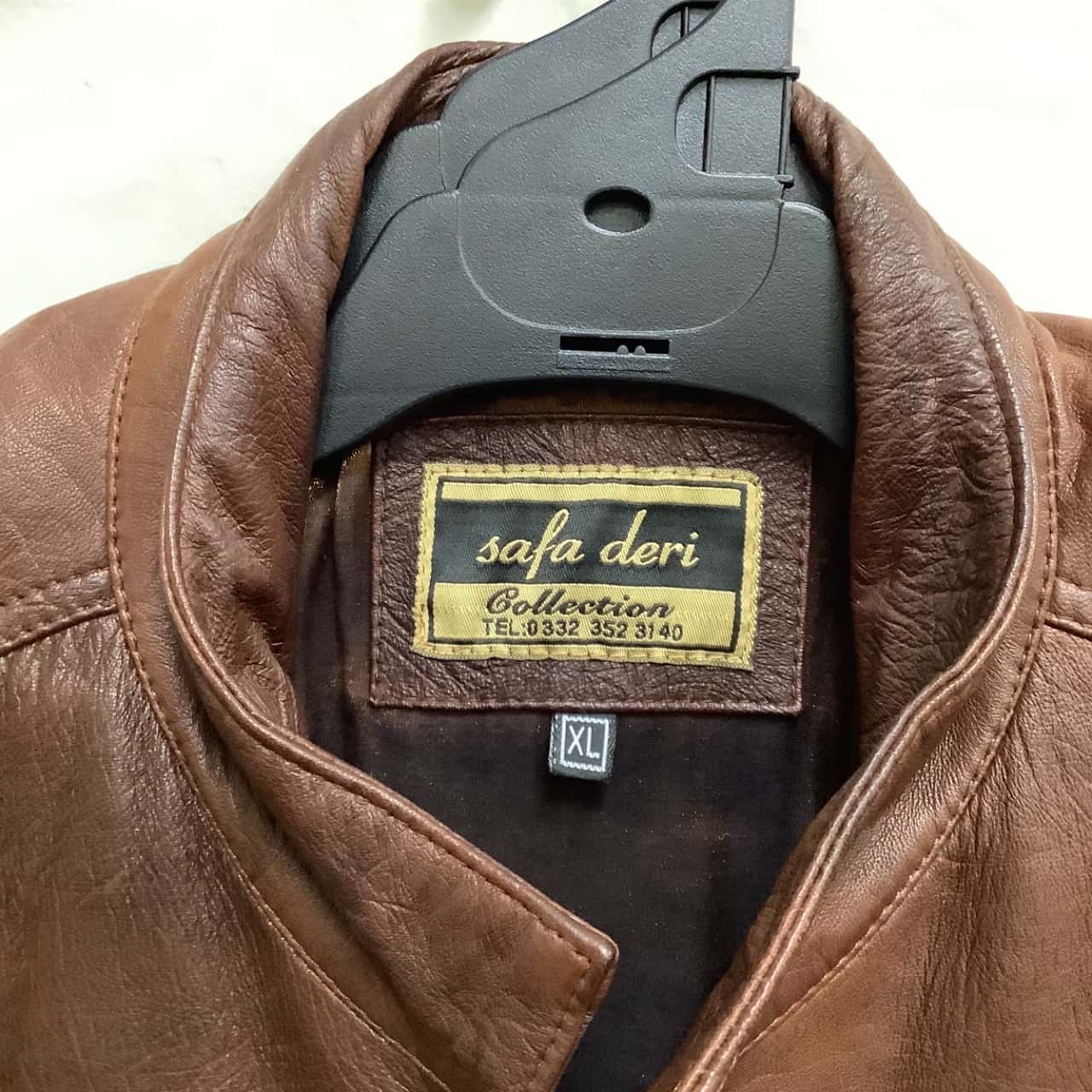 Safa deri Mens Size XL Brown leather jacket