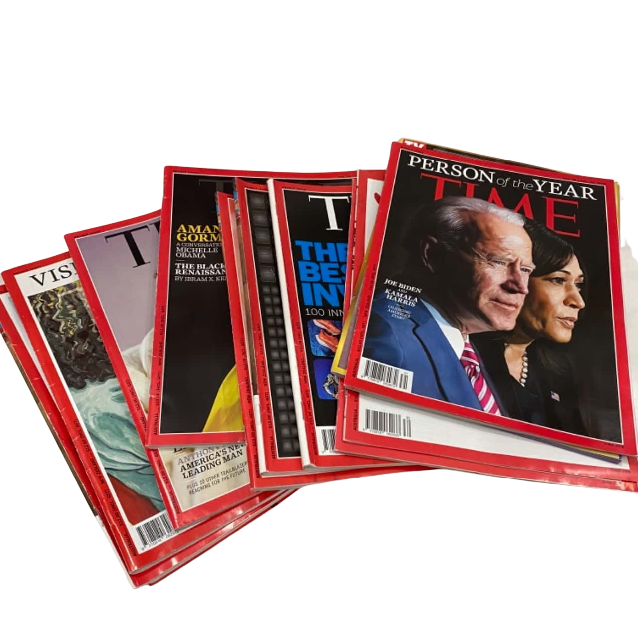 Time Magazine Bundle Dec 2020 and a few 2021 Editions 12 Issues(s)
