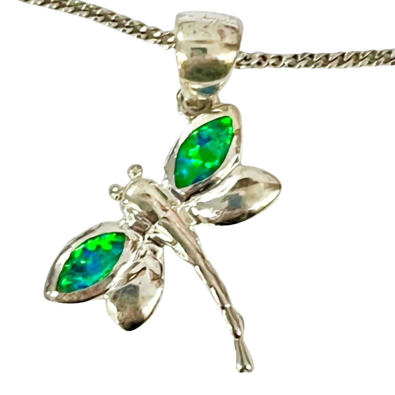 925 Silver Dragonfly on a 925 Silver Chain (s)