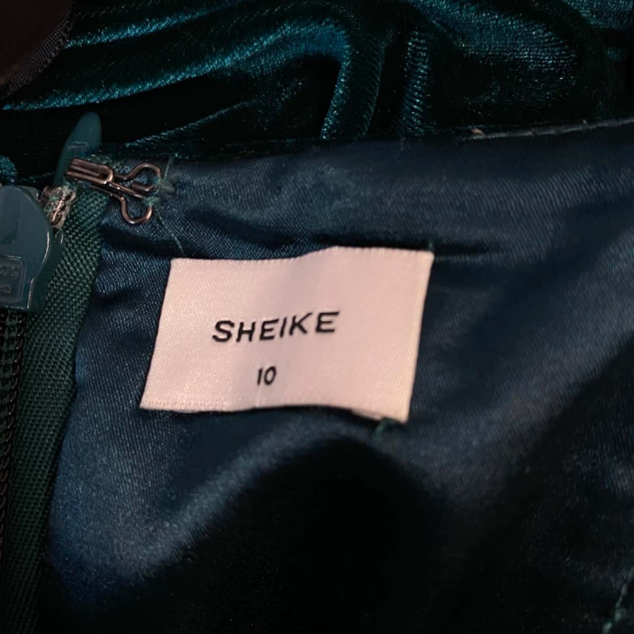 Sheike Womens Size 10 Strapless Emerald Green (s)