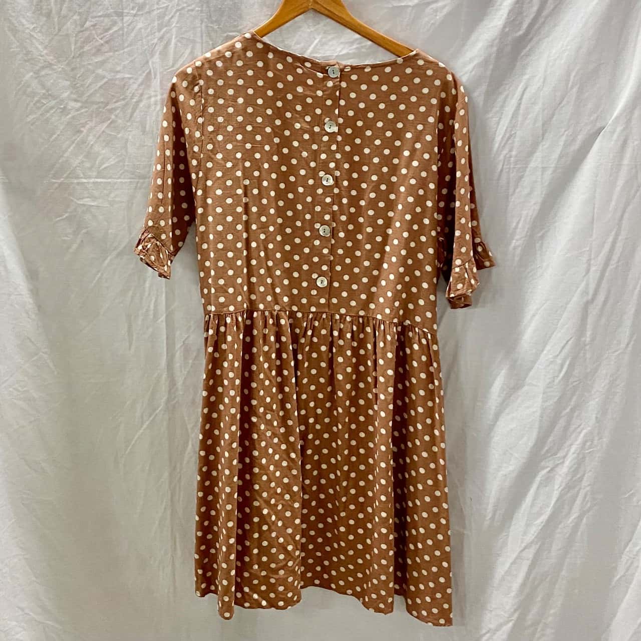 Mister Zimi mustard/ white polka dot dress Size 16- so cute(s)