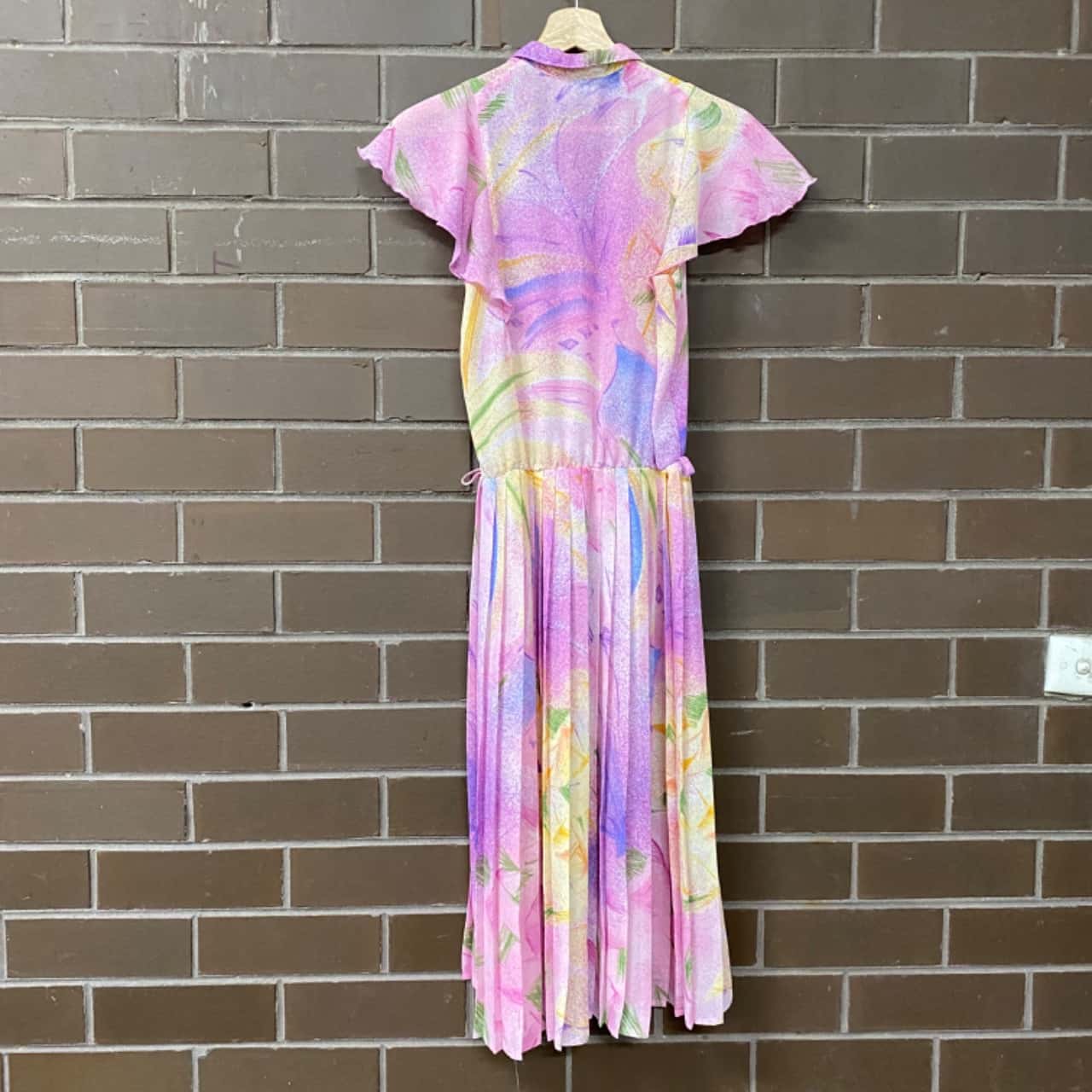 Vintage Derek Clothes Size S Pink Multicoloured Midi Dress(s)