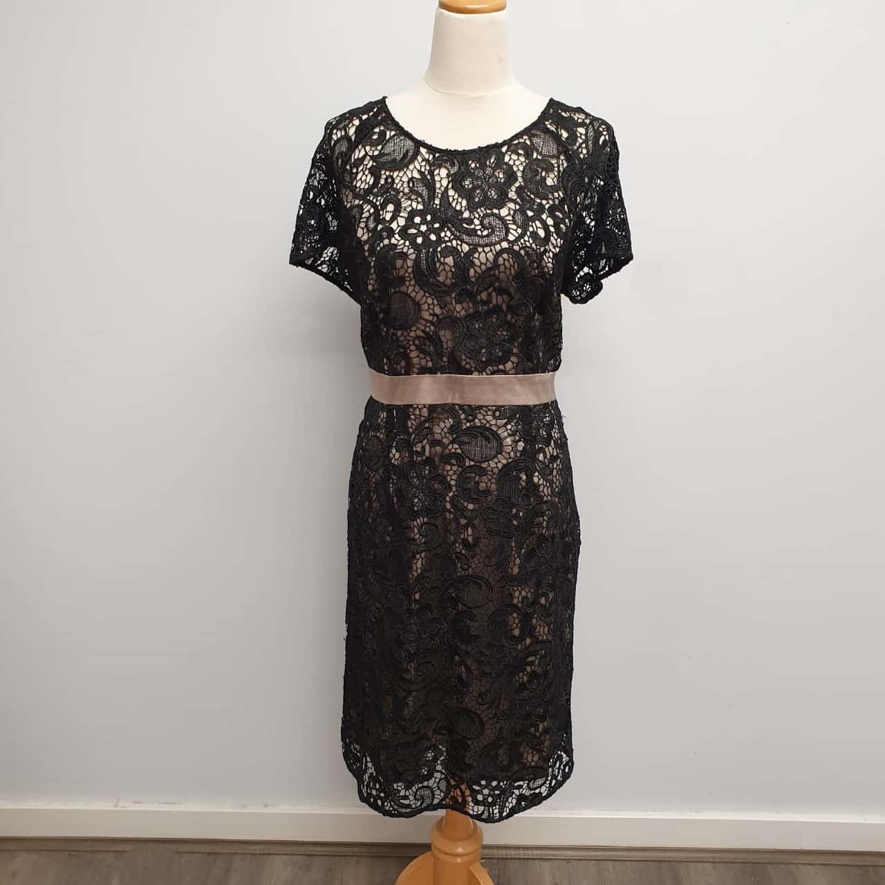 Collection By Katies Stunning Black Lace Over Shift Style Formal Party ...