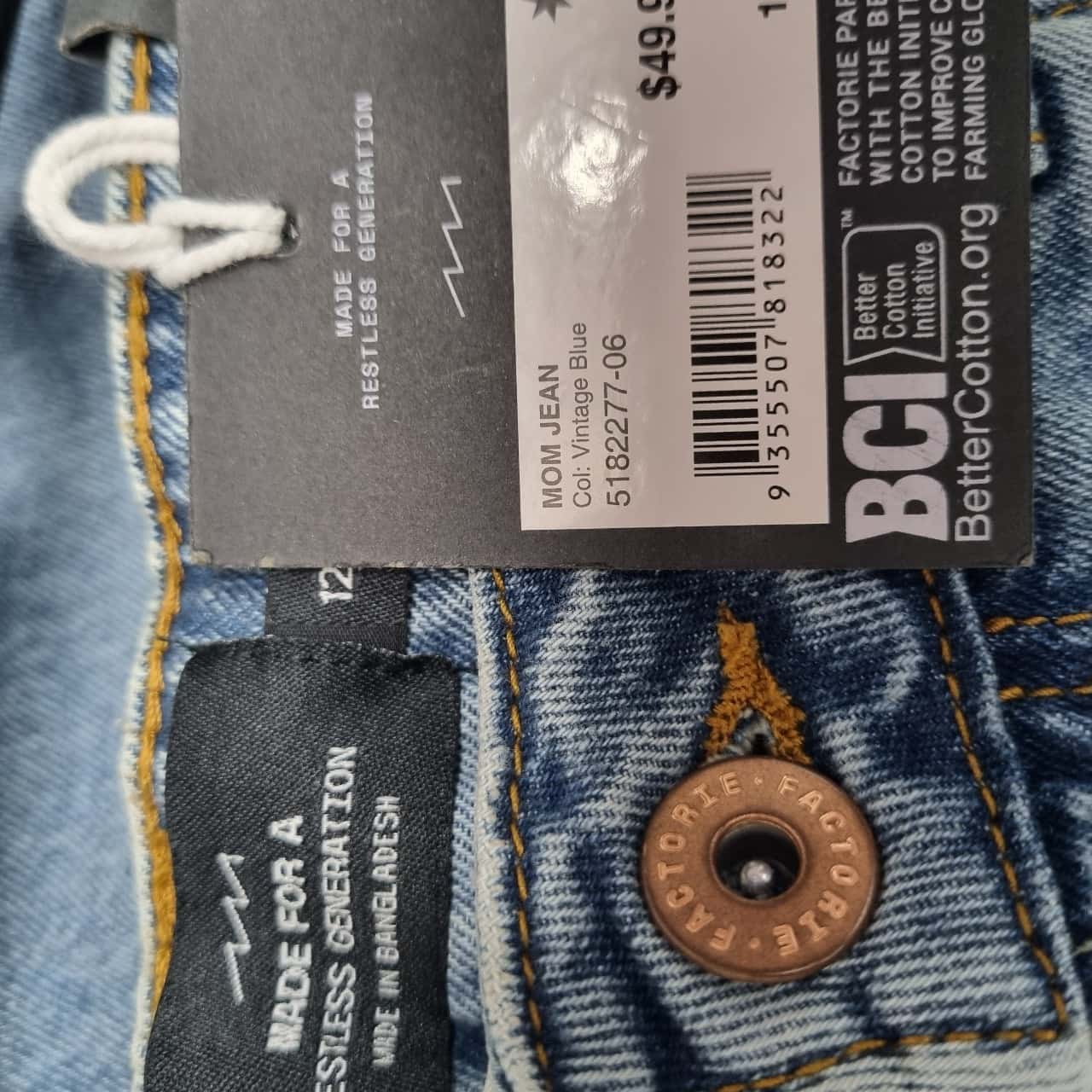 Factorie Women's Jeans Size 12 Blue (s)