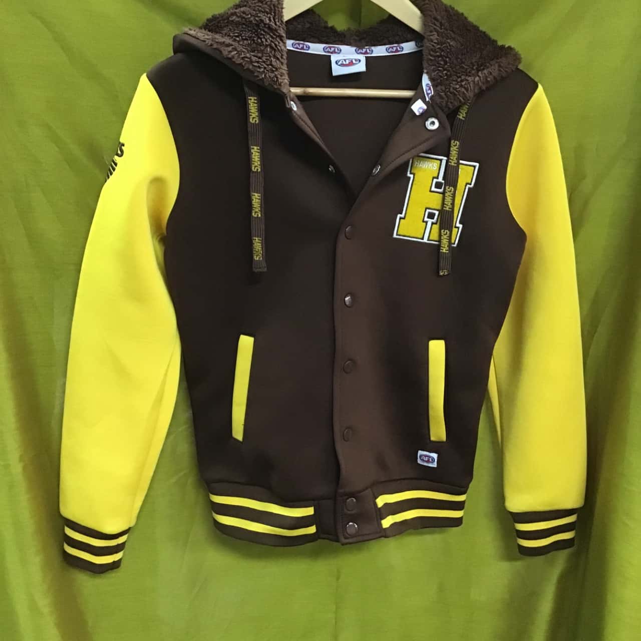 Kids , AFL HAWKS Jacket with Hood , Size 12