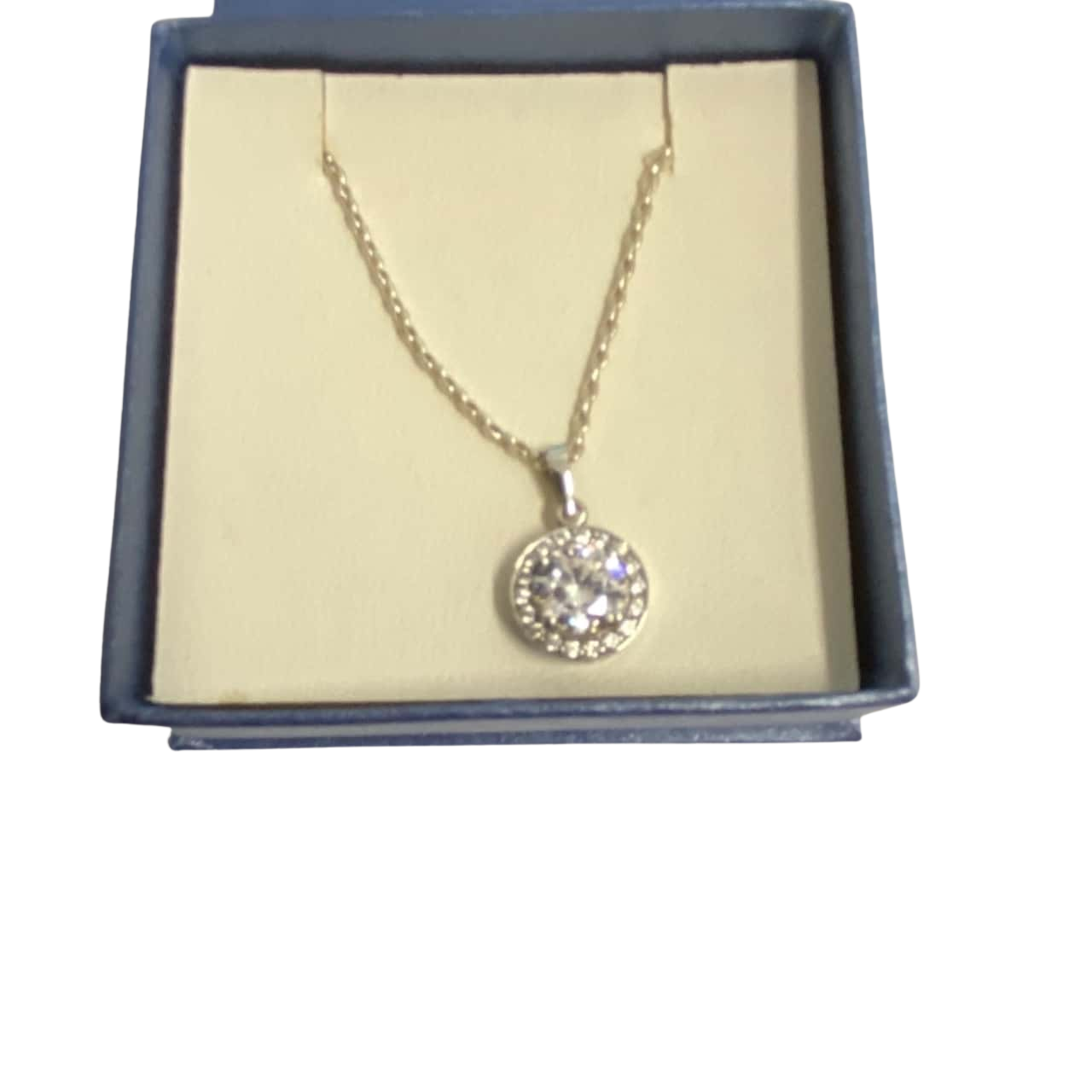 REDUCED 925 Womens Halo Pendant Design Necklaces Silver (s)