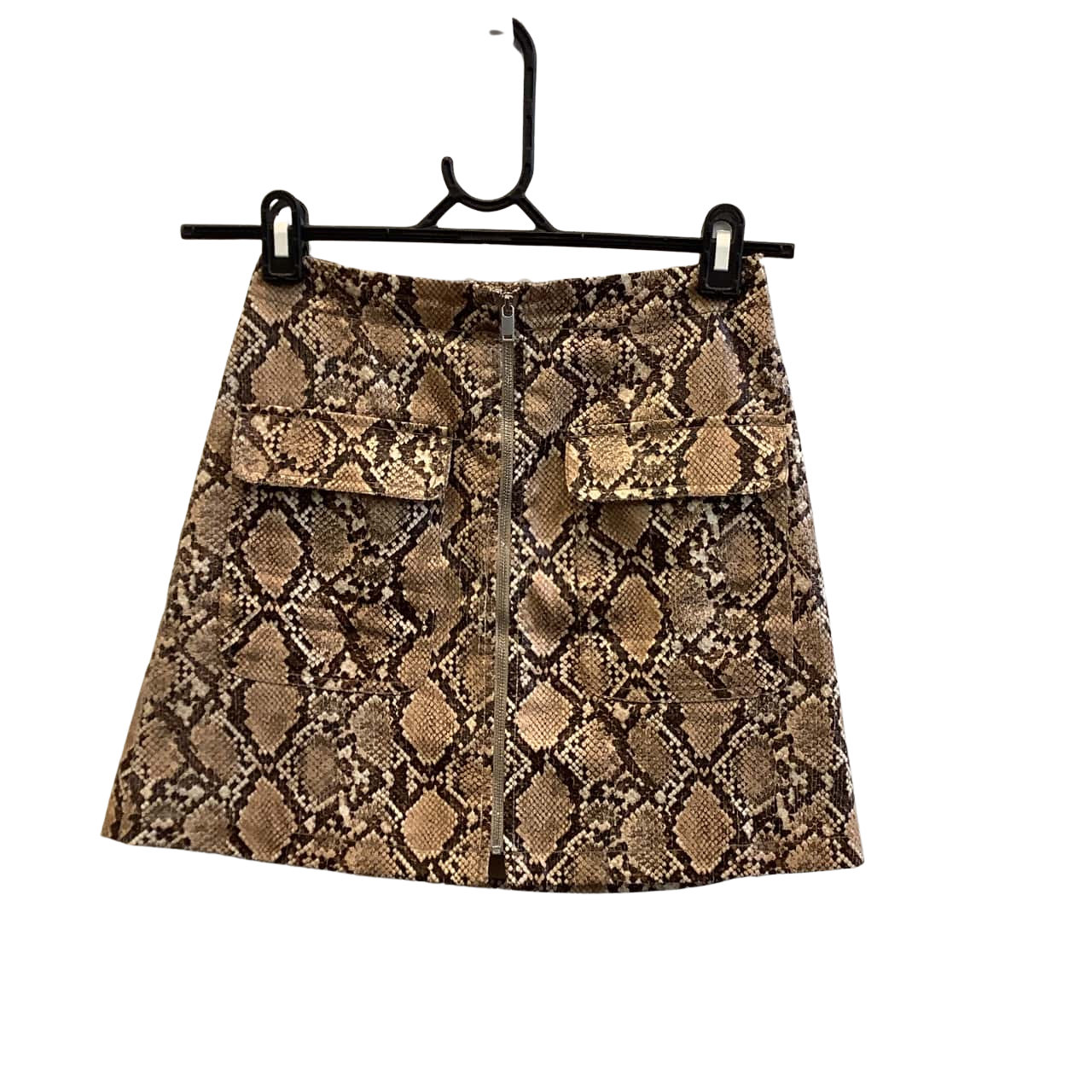 Incu Collection Women's Size 4 Faux Snake Skin Mini Skirt Animal print (s)