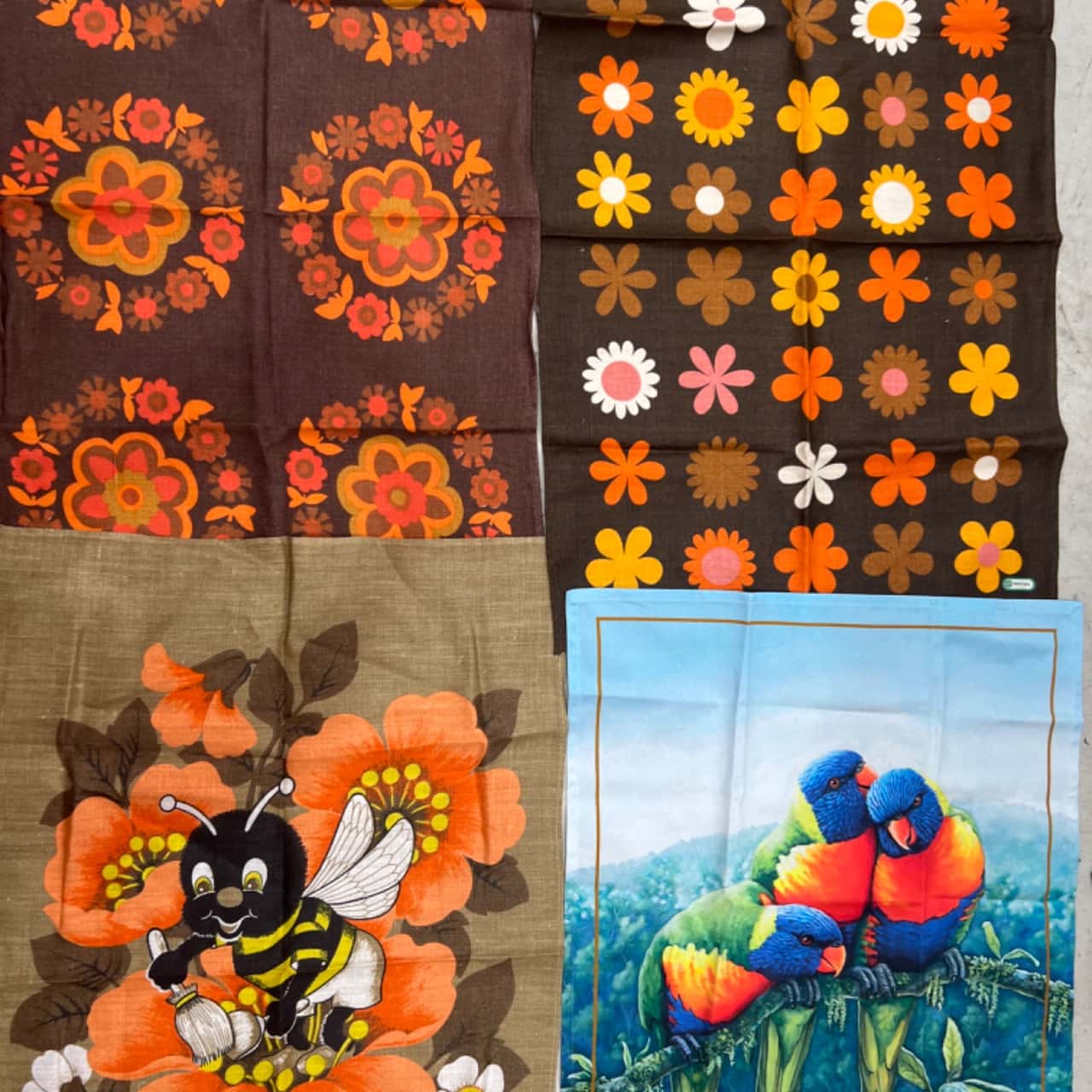 Set of 7 Vintage Cloths