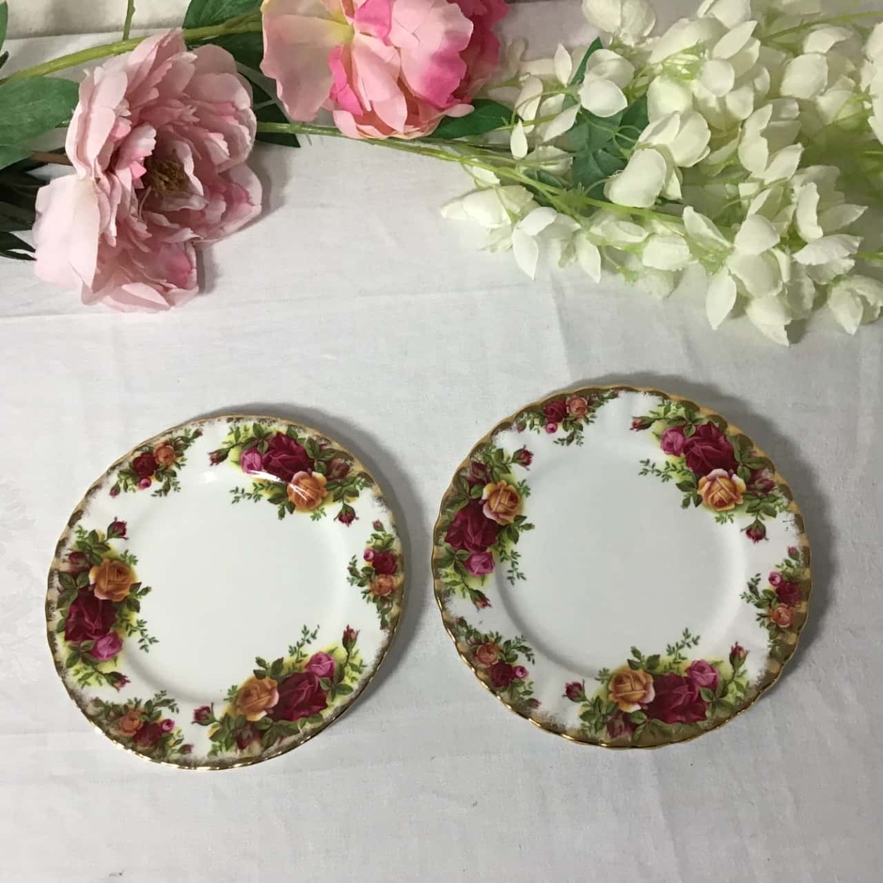 Vintage Royal Albert Old Country Roses Bone China 2 x Side Plates(s)