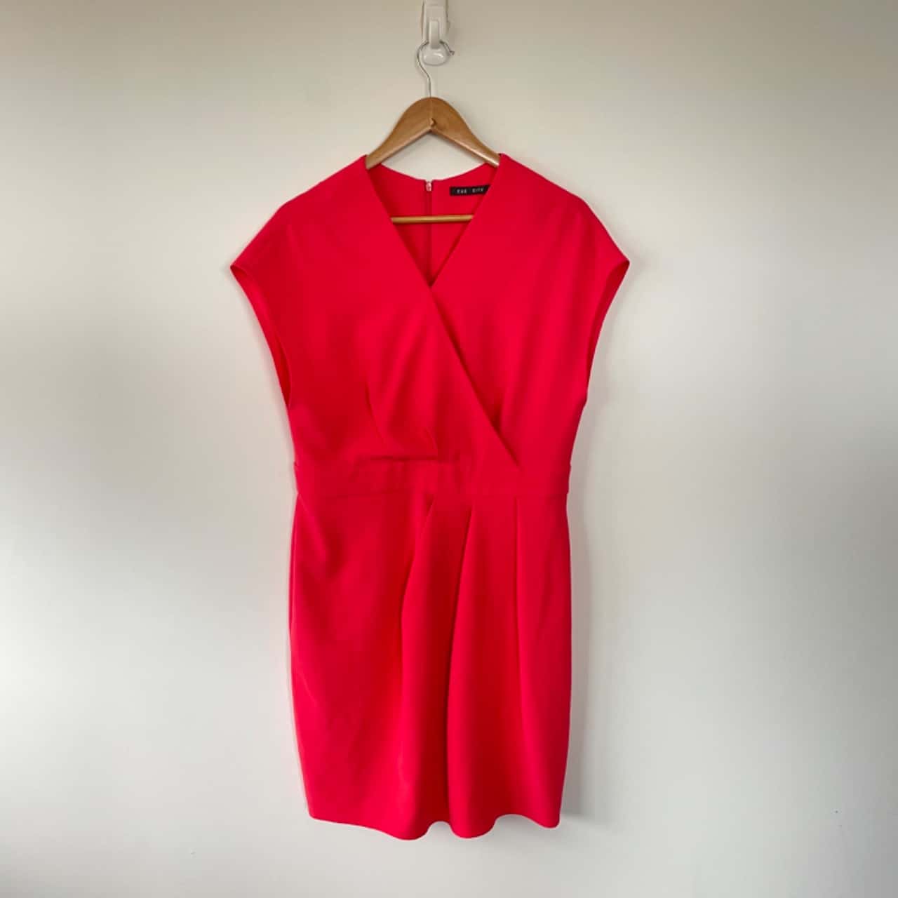 Cue In The City Orange Sleeveless Mini Dress Size 14 / XL (s)