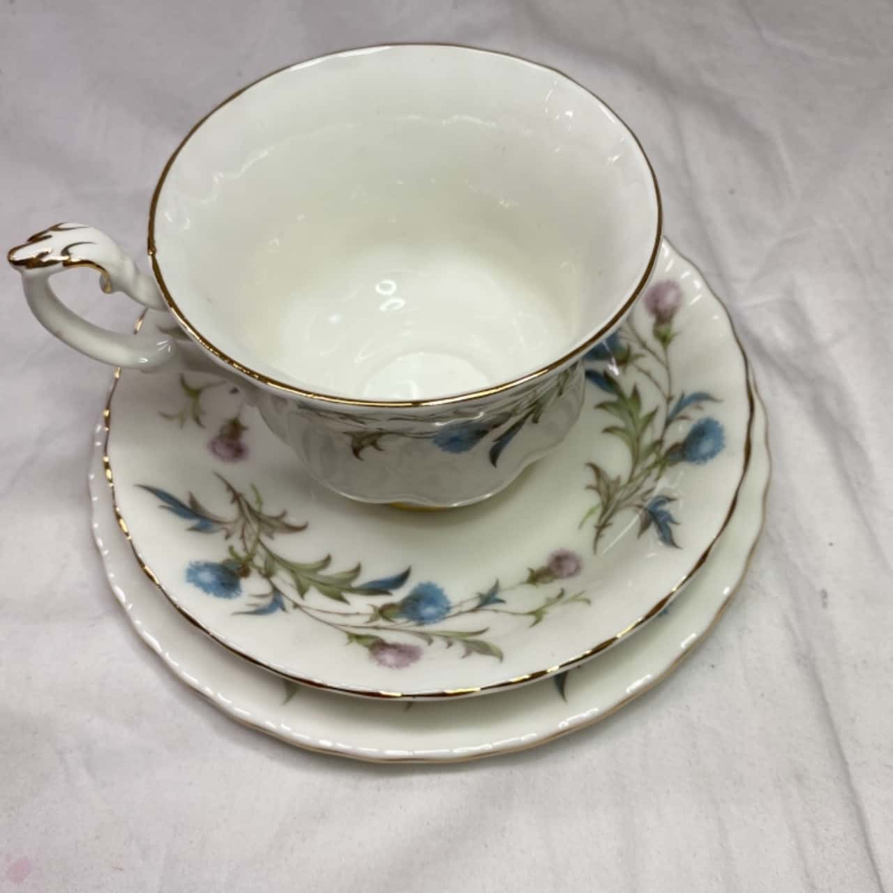 Blue Floral Pattern Royal Albert Brigadoon Trio Set(s)