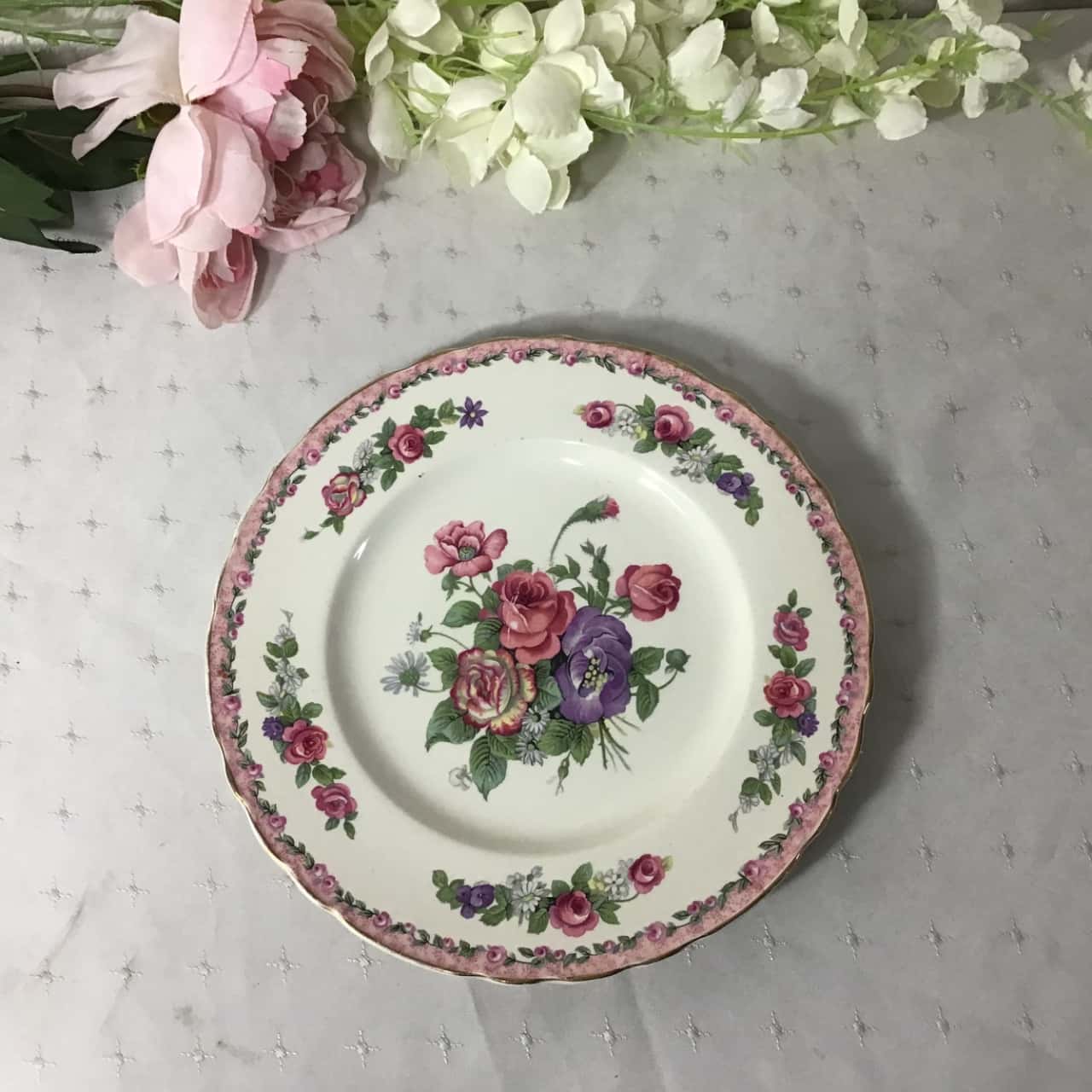 Vintage Royal Staffordshire “Nancy” Floral Pattern Clarice Cliff Plate ...