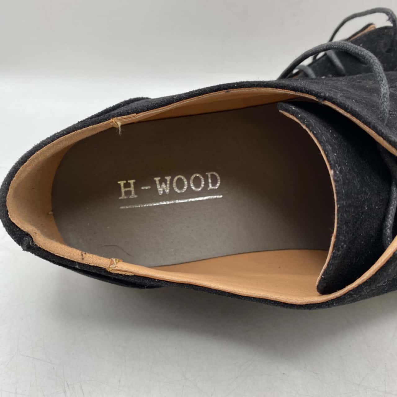 H-Wood Mens Conor Black Soft Fabric Shoes Size 10 (s)