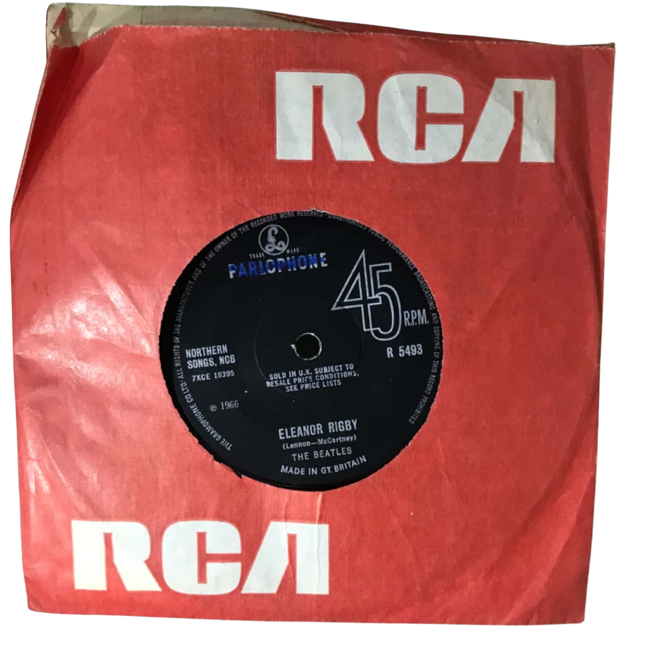 7” Vinyl The Beatles Yellow Submarine / Eleanor Rigby 1966 Pop Rock