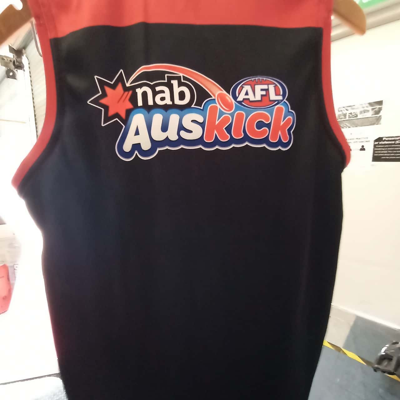 Auskick Nab Afl Kids Size 12 Melbourne Black/ Red Shirt. New with Tags ...