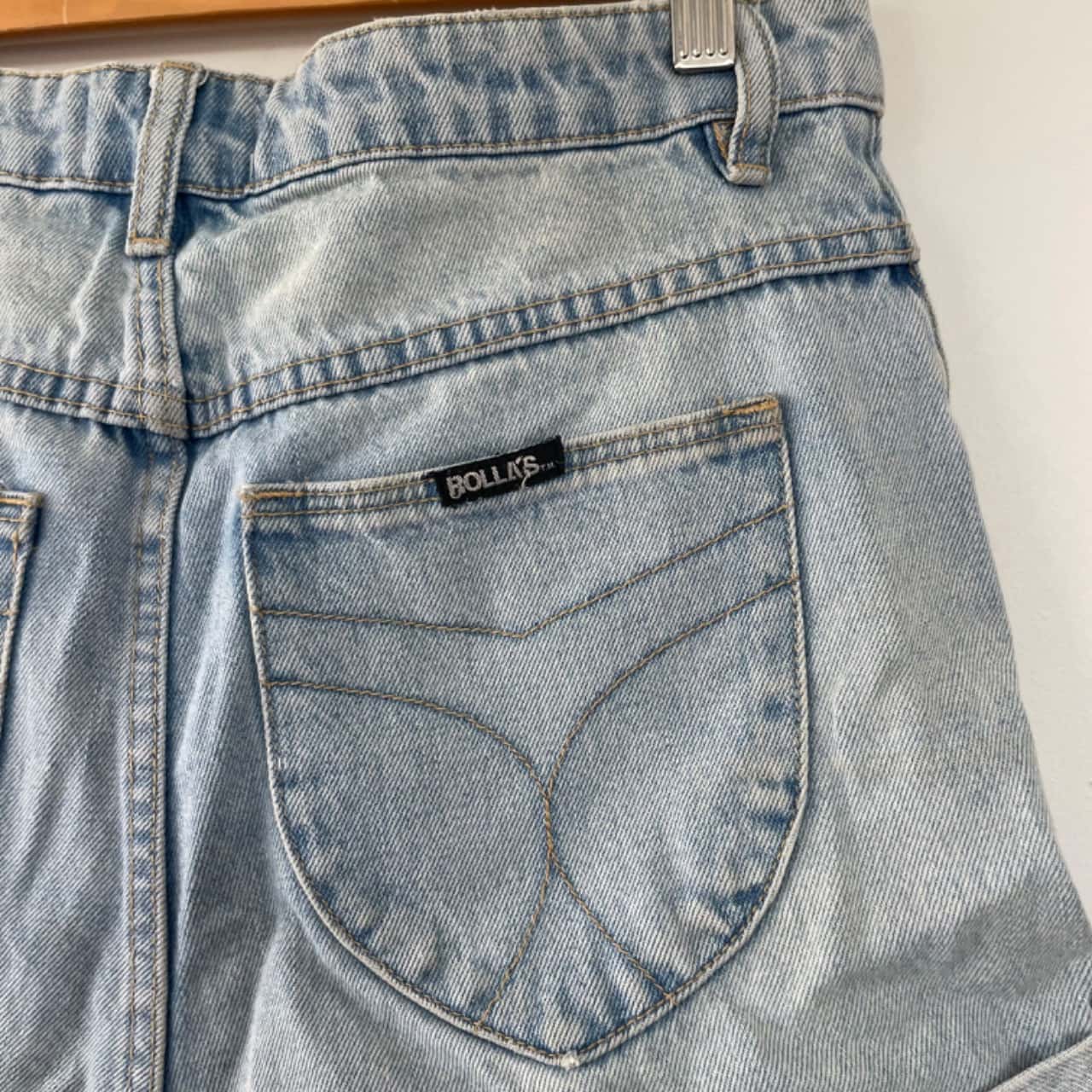 Rollas Blue High Rise Slim Denim Shorts Size 27/9(s)