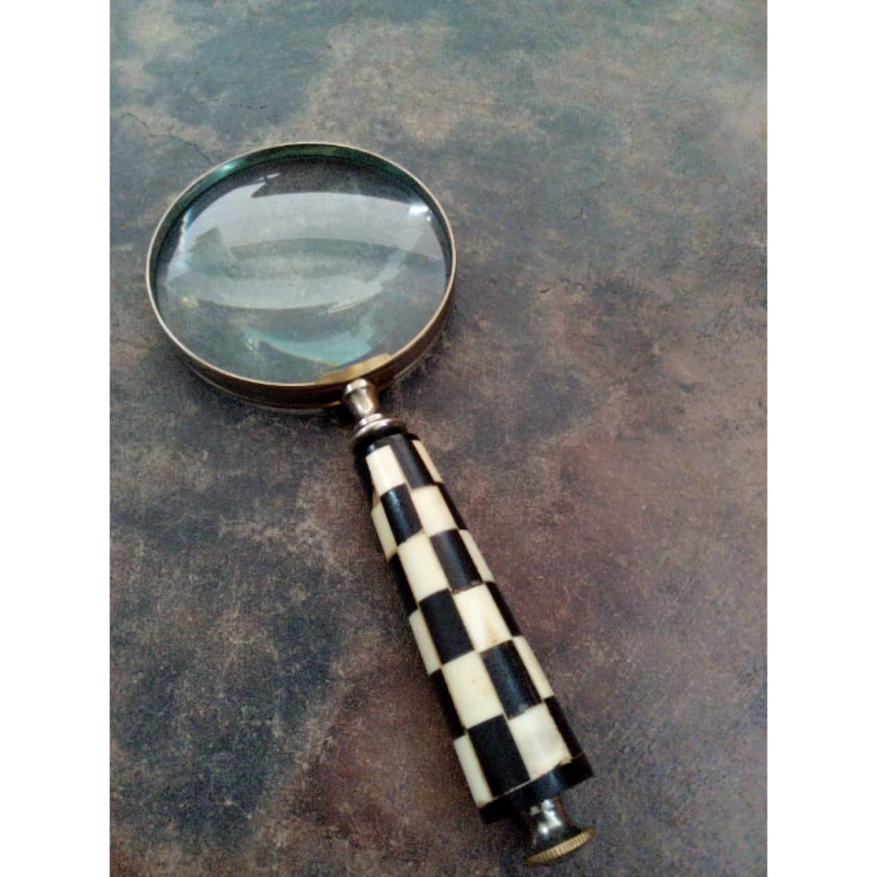Vintage Checkered Handle Magnifying Glass(s)