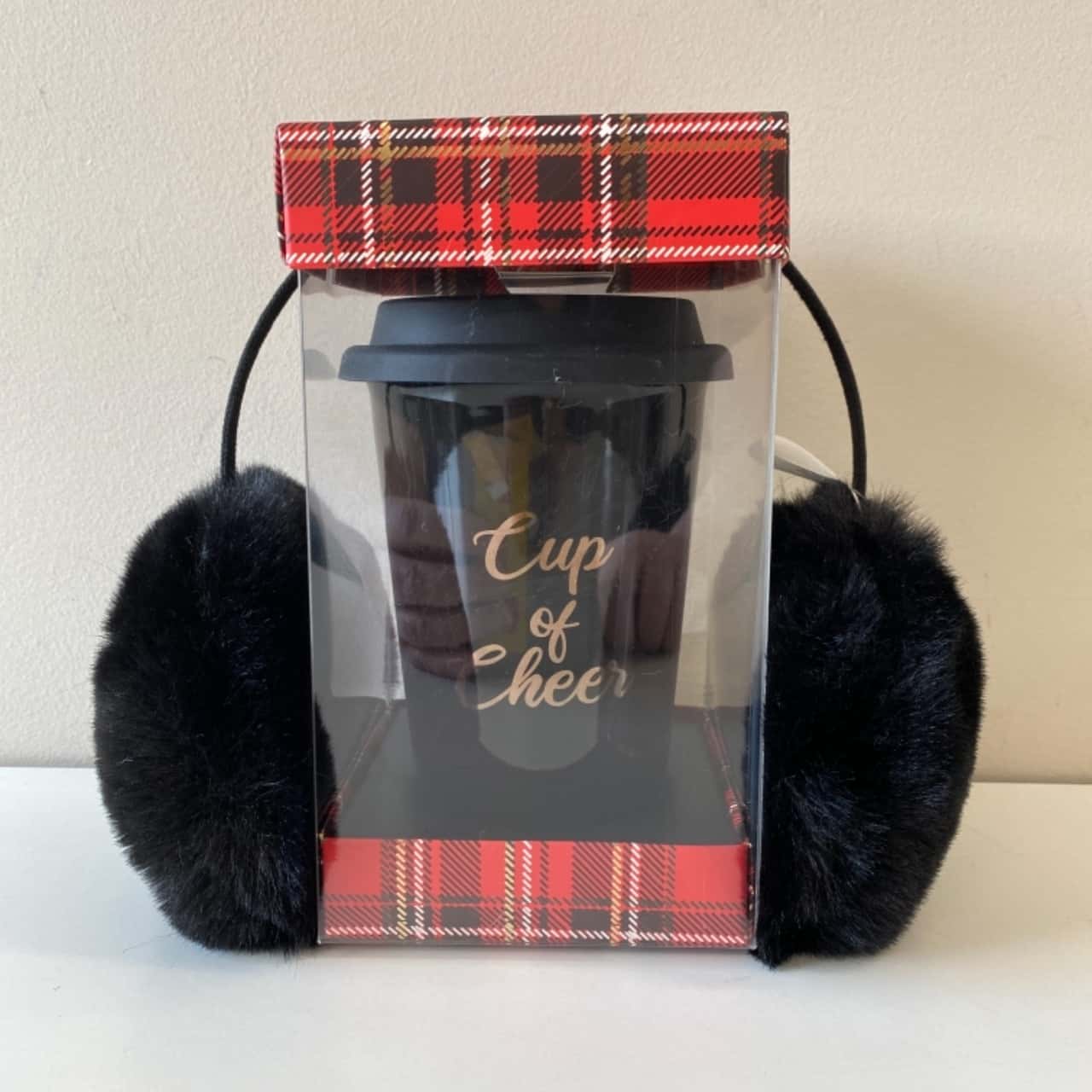 Collection 18 Ceramic Travel Mug and Faux Fur Ear Muffs Gift Set - New ...