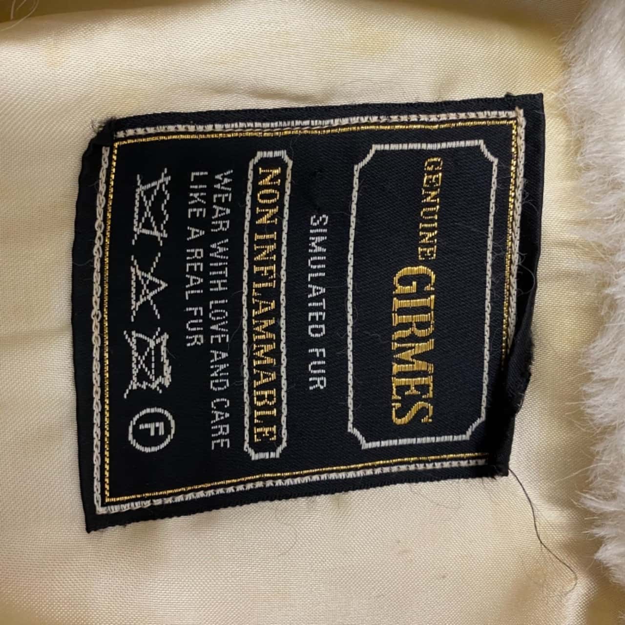 Vintage Genuine GIRMES Womens Size 14 Fur / Winter Coat Cream (s)
