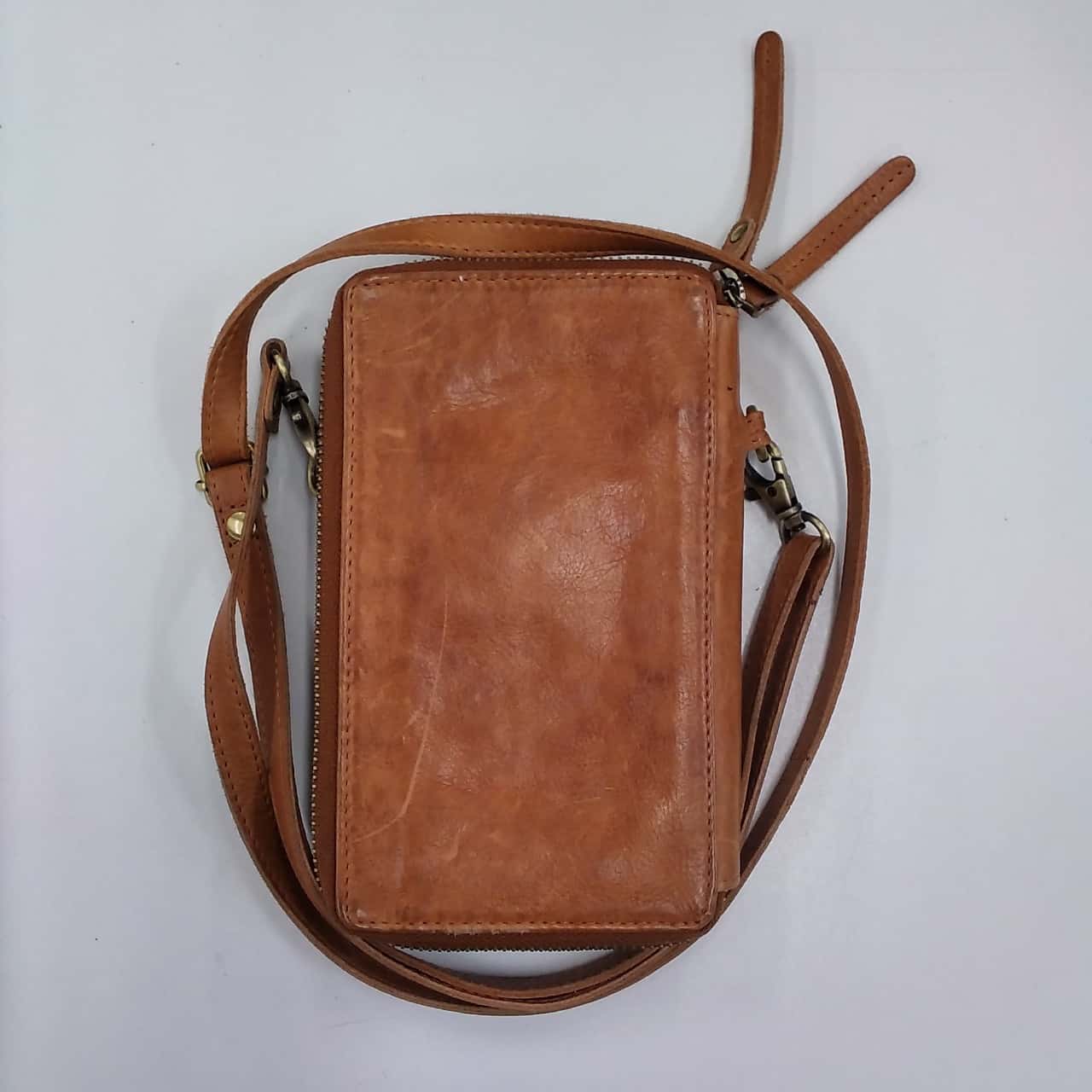 MILO Canada Brown Leather Weave Cross Body Wallet (281)(s)