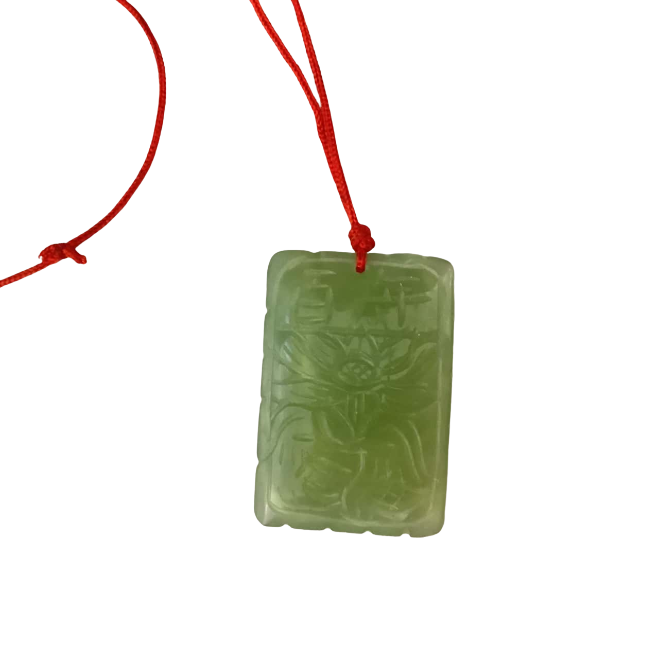 Light Jade Carved Dragon Amulet Necklace(s)