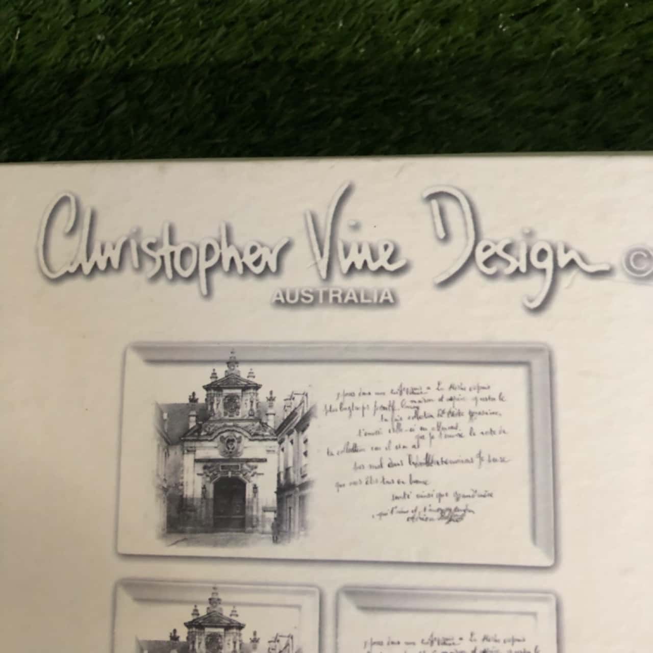 Christopher Vine Designs 3 Piece Plate Set (New in Box)(s)