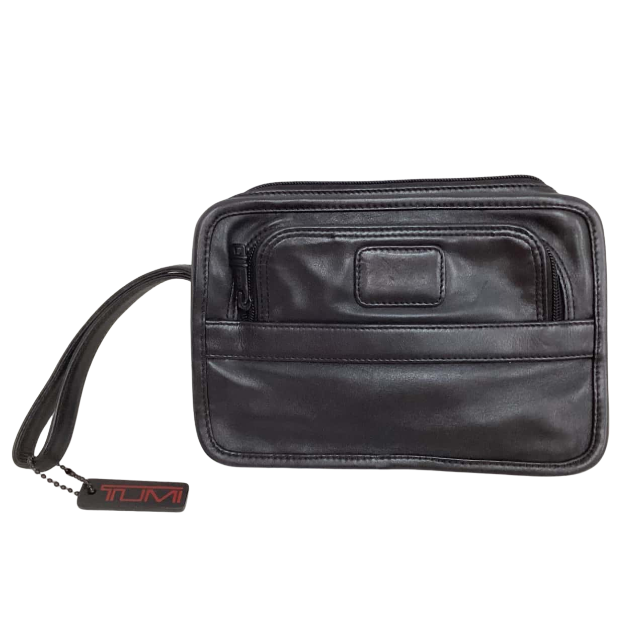 Tumi Leather Clutch Purse Black (s)