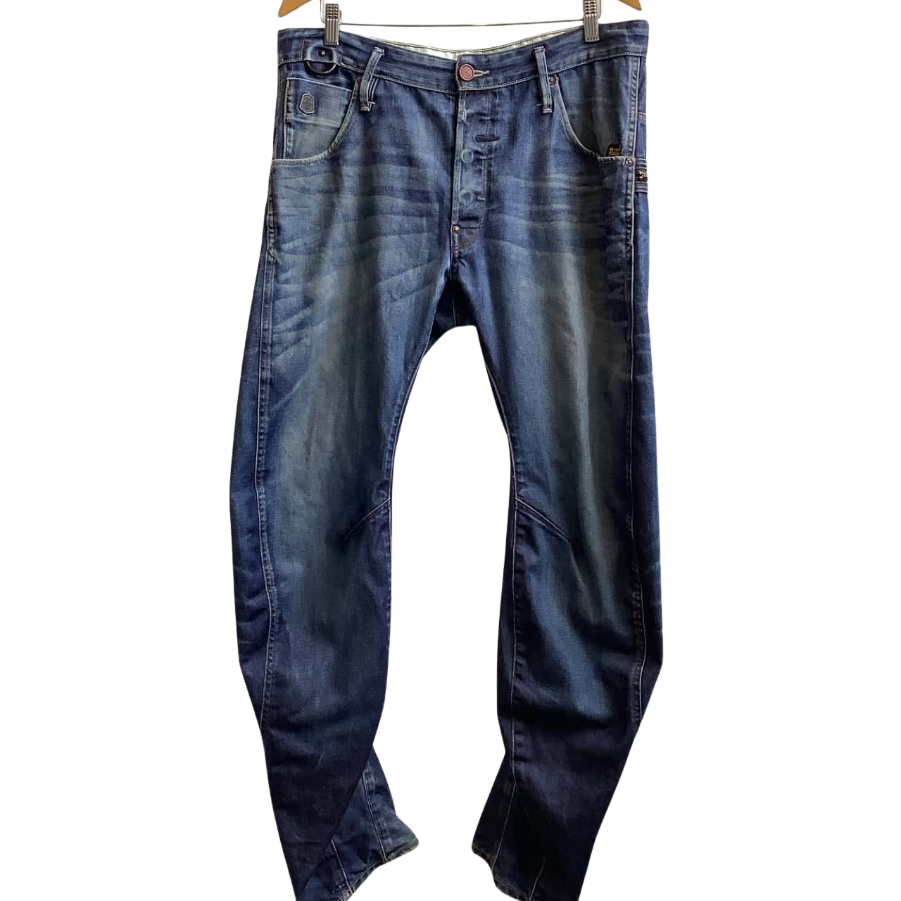 G.Star Raw Mens Label Size 36/34 New Riley 3D Loose Tapered Jeans Blue (s)