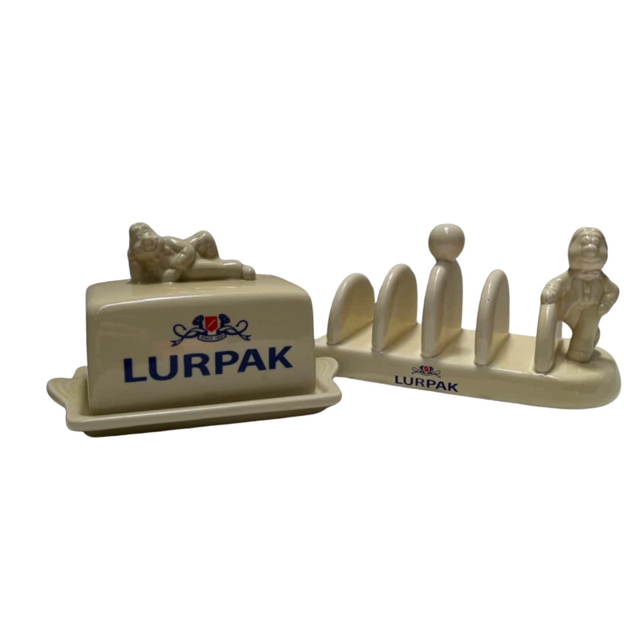 Lurpak butter dish,toast holders(s)
