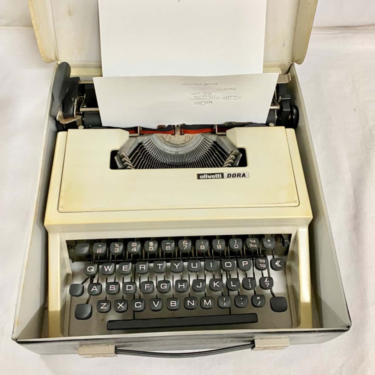 Vintage Olivetti Dora Typewriter & Original Case (s)