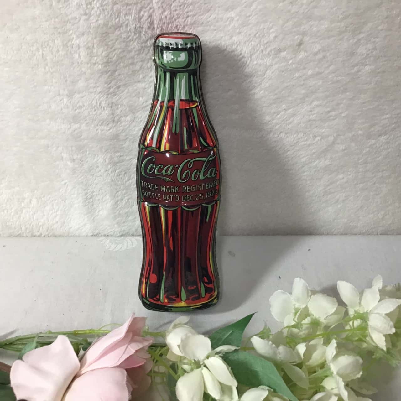 Vintage Metal Coca-Cola Bottle Shape Tin