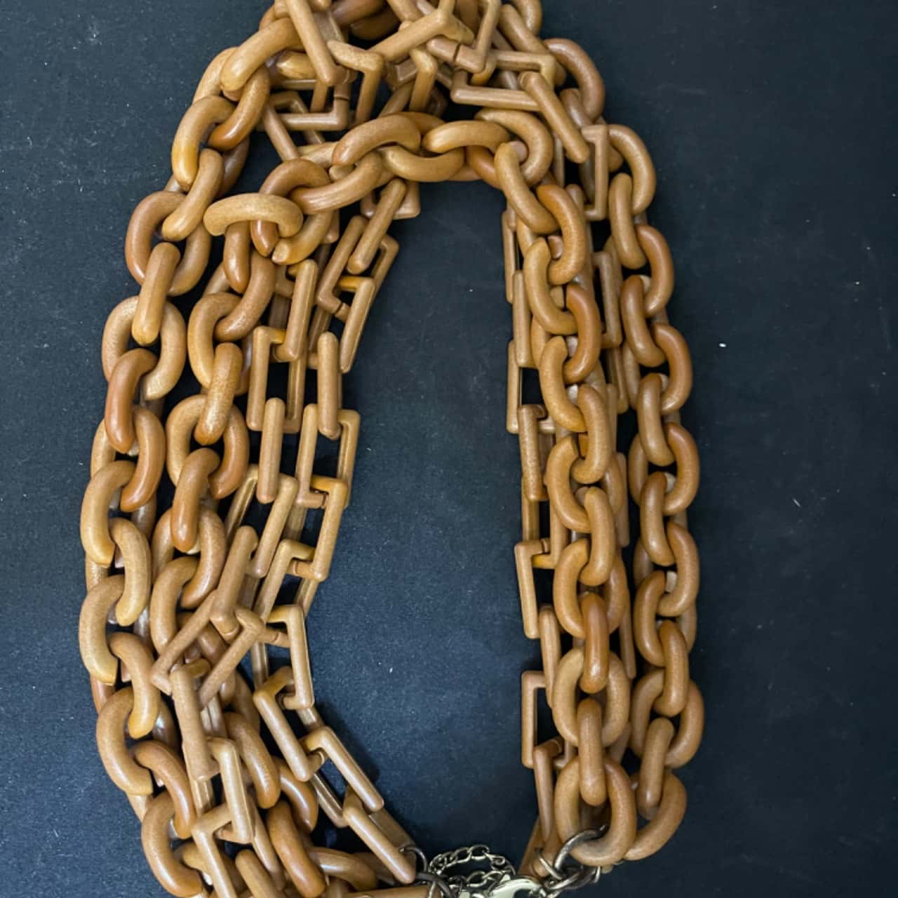 Lovisa Womens Necklaces three layered chain synthetic wood look ...