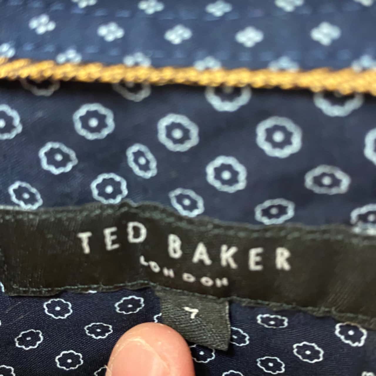 Ted Baker Mens Size 7 Short Sleeve Shirt Floral / Red