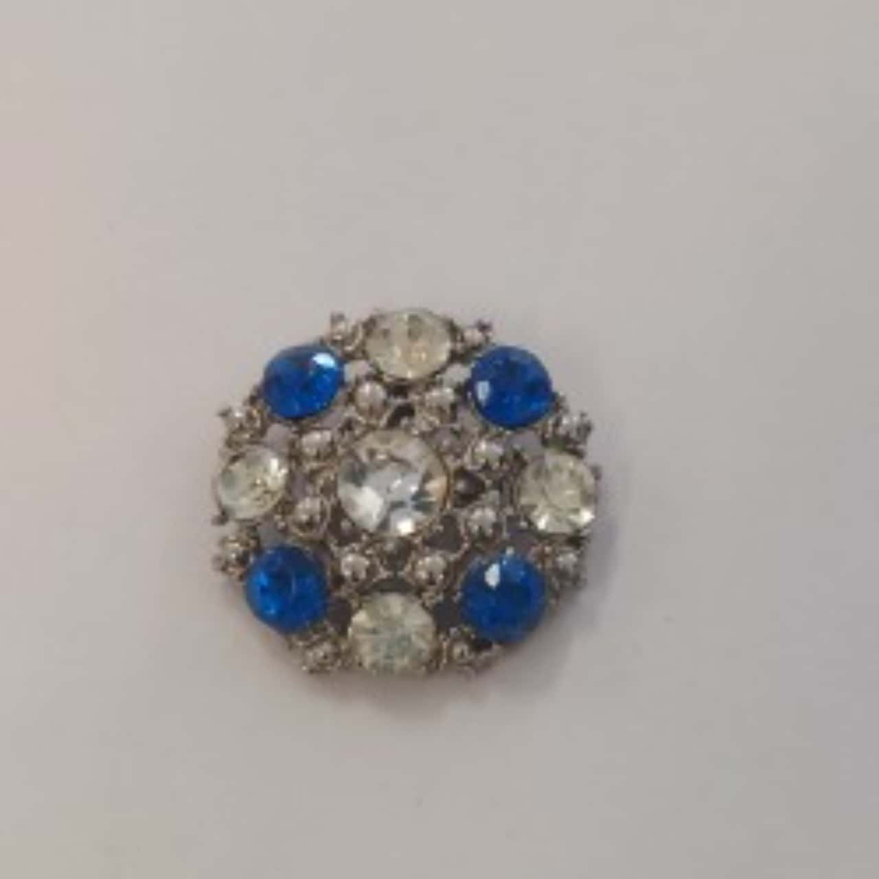 Womens Brooch Blue / Silver