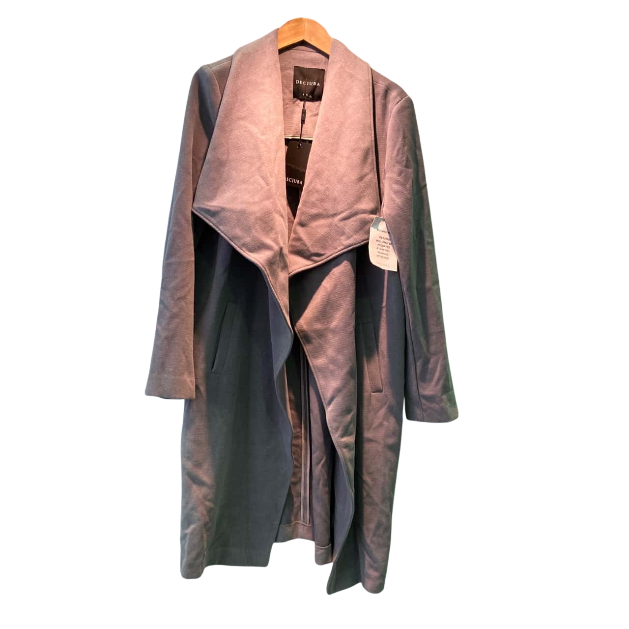 Decjuba Womens Size L Open Jacket Grey (s)