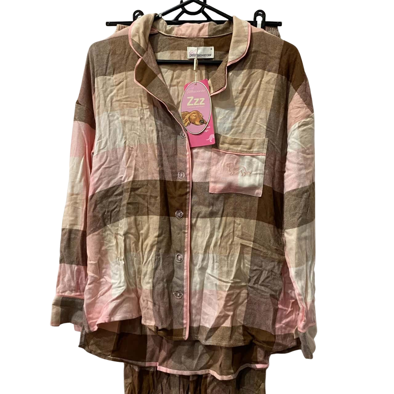 Peter Alexander Womens Pajama Set Size S Beige / Brown / Cream ...