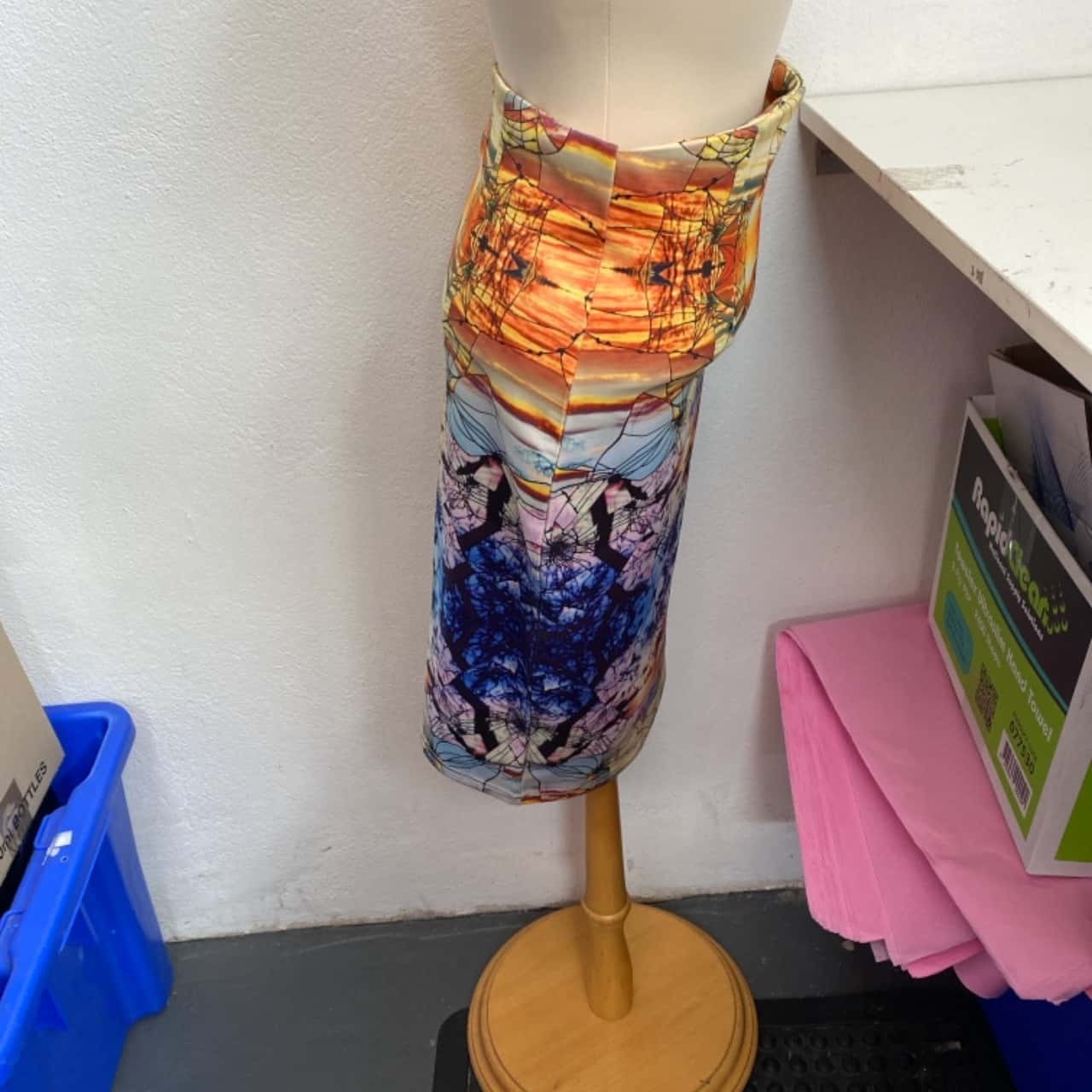 The Sloane Society blue and orange skirt