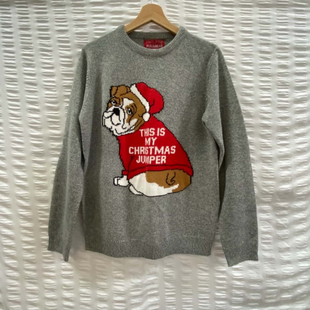 Pull & Bear Pug Christmas Jumper Size M(s)