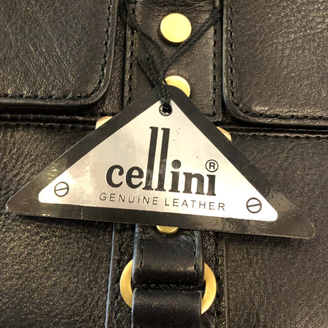 Cellini Womens Leather Handbag Black (s)