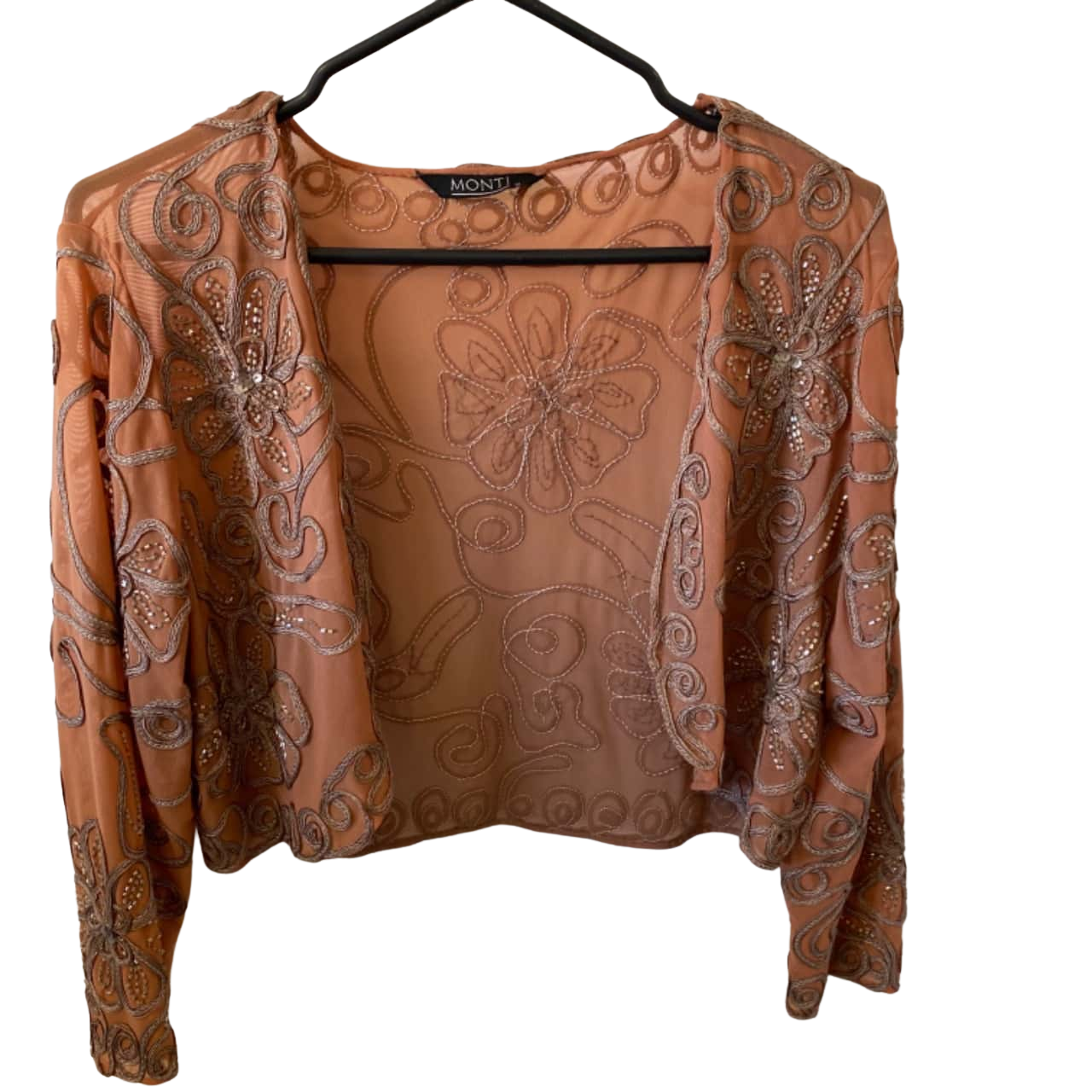 Monti Womens Size 14 Open Jacket Orange
