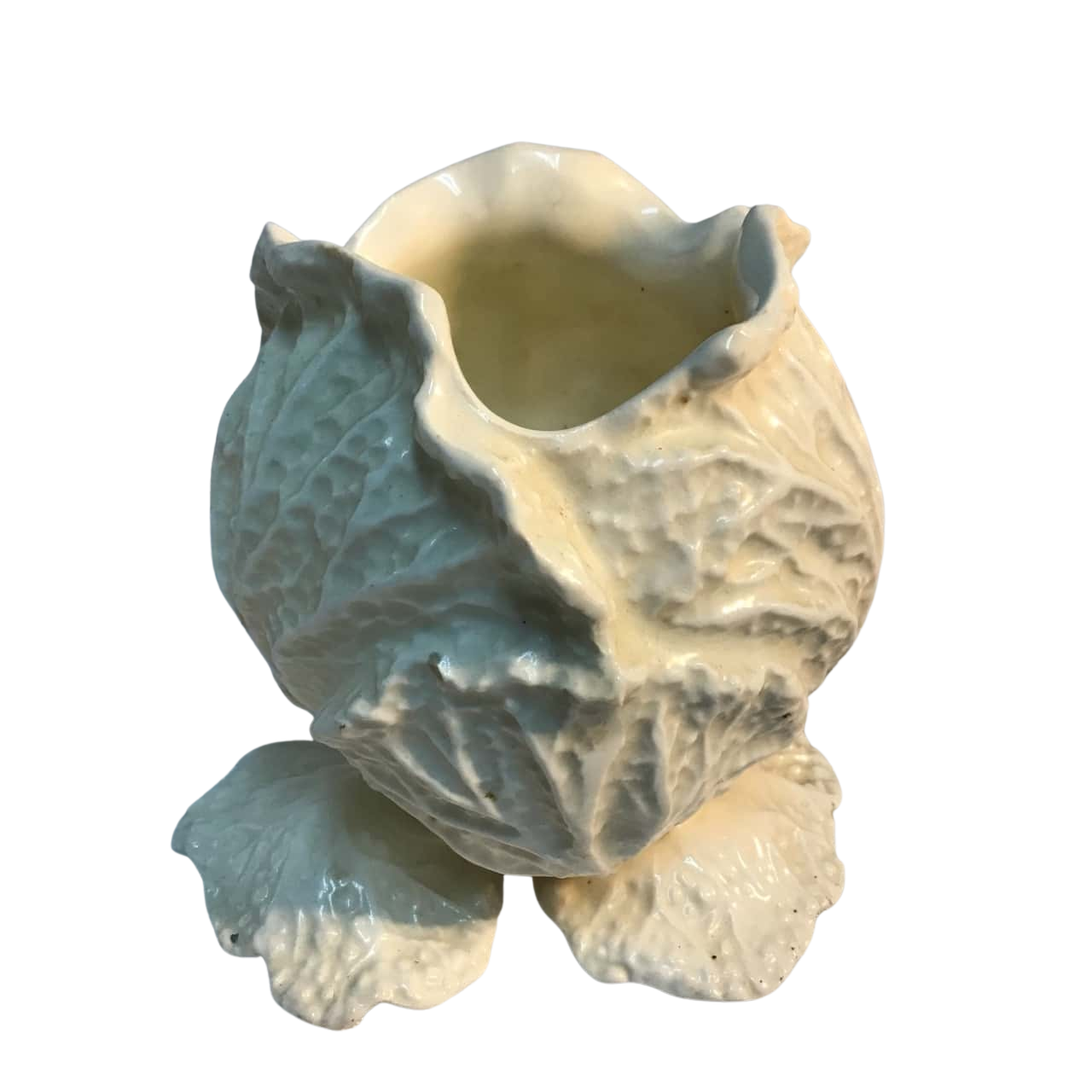 Continental porcelain vase in form of cabbage(s)