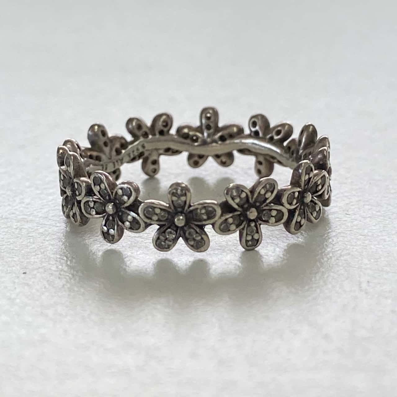 Pandora 925 Sterling Silver Floral Ring (s)