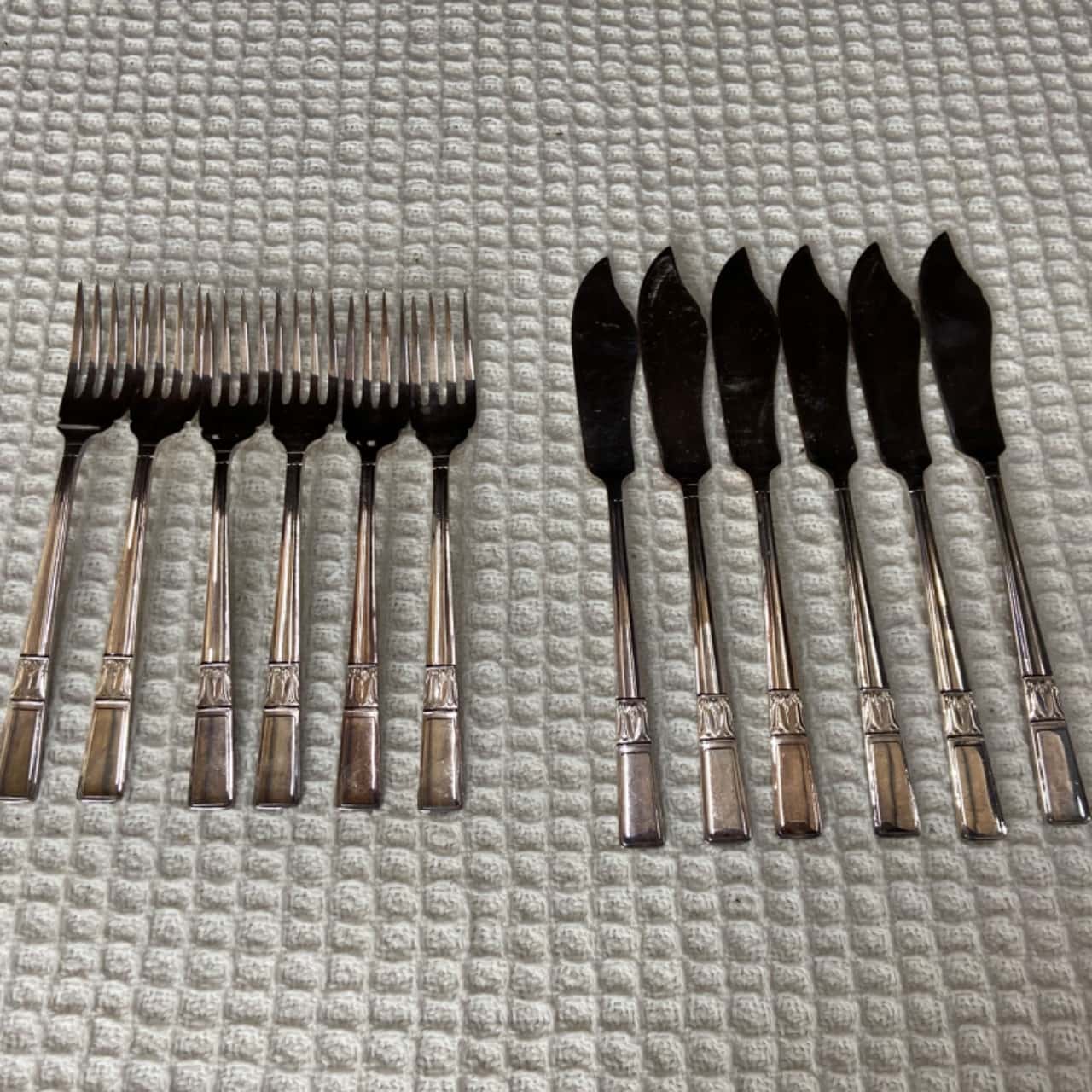 Antique Silver Plated, Knife and Fork Cutlery Set (s)