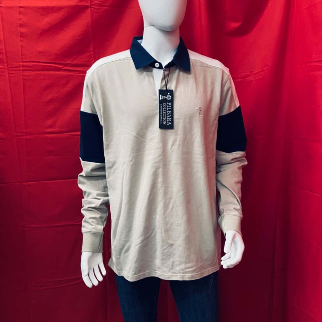 Mens Rite Mate "Pilbara Collection" Size M Long Sleeve / Polos Beige ...