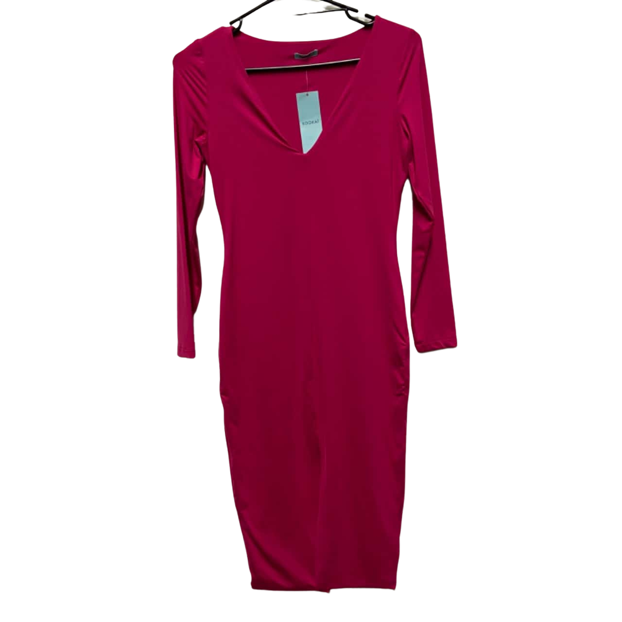 Kookai Womens Size 2 Bodycon Dress / Long Sleeve / Midi Dress Pink BNWT ...