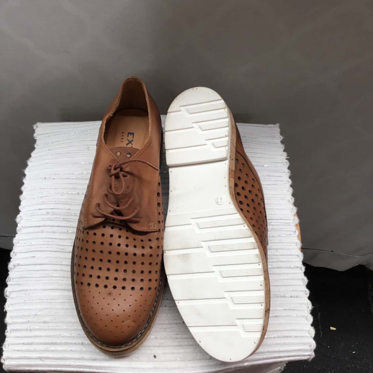 Mens Exton Size 41 Brown leather casual shoes