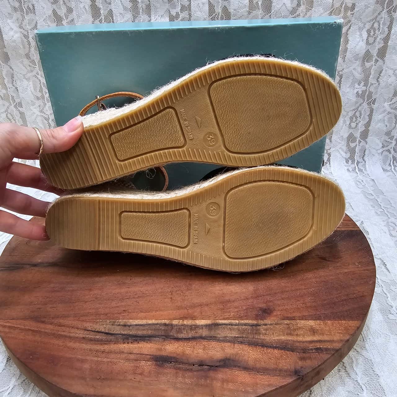 Midas 'Mango' Wedge Sandals - Made In Spain - Size 39(s)