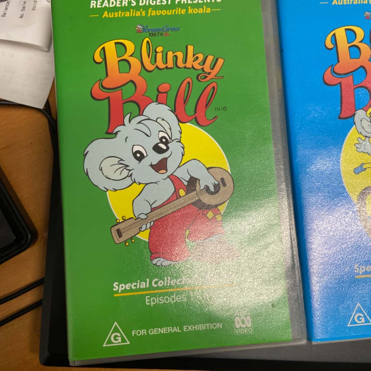 3 original blinky bill vhs tapes